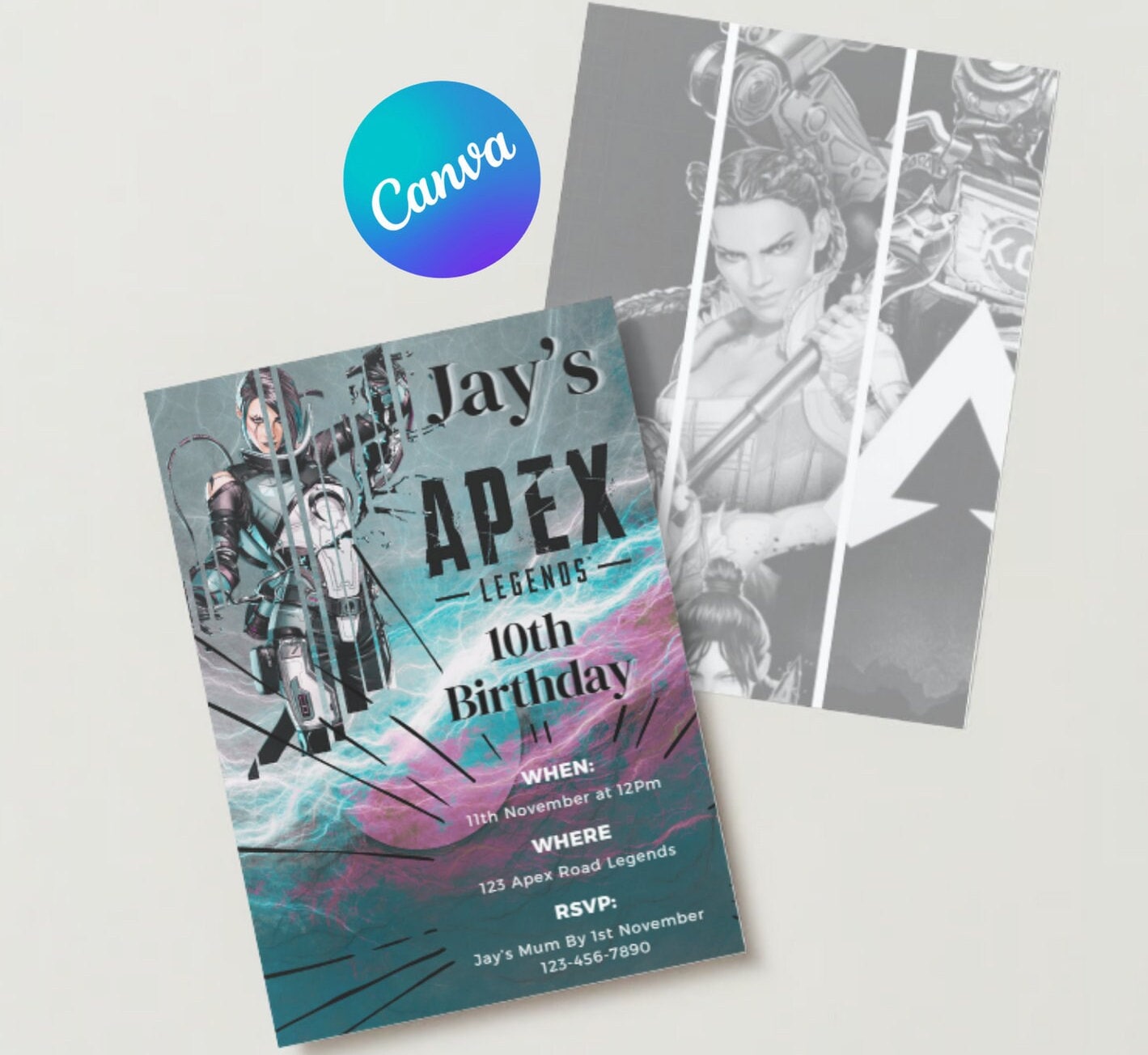 EDITABLE DIGITAL INVITATION Apex Legends - Etsy