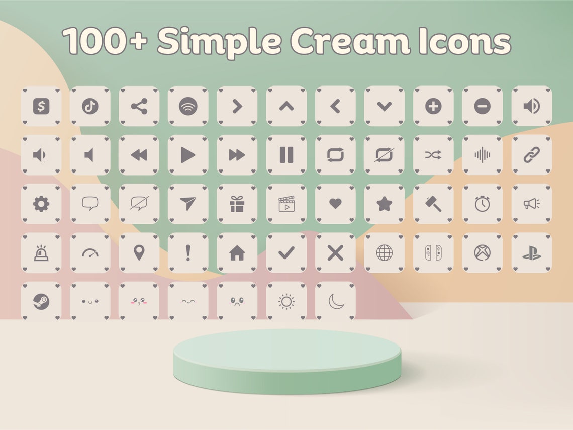 Minimalist Cute Stream Deck Icons Set| 100+ Icon Pack for El Gato ...