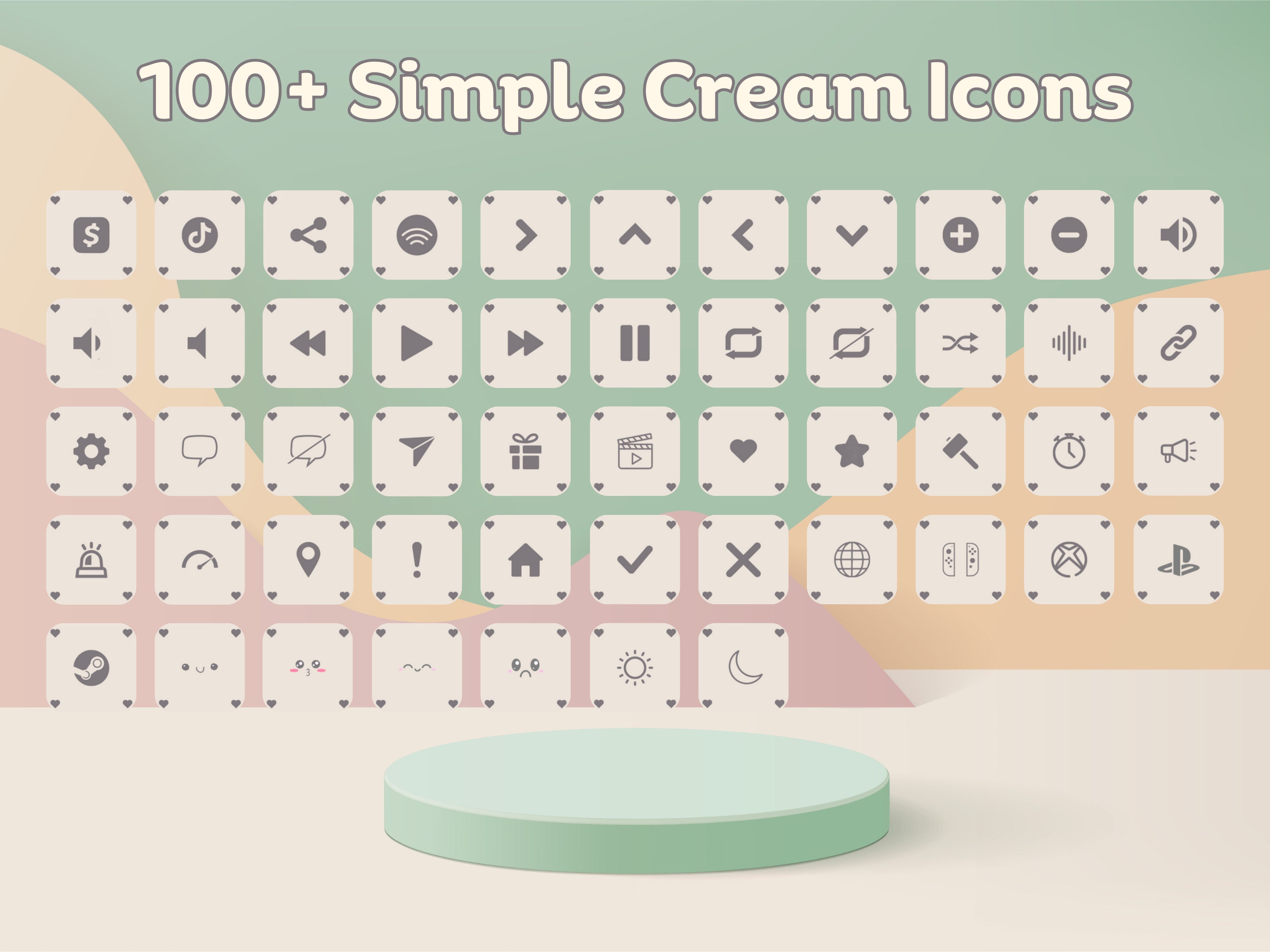 Minimalist Cute Stream Deck Icons Set| 100+ Icon Pack for El Gato ...
