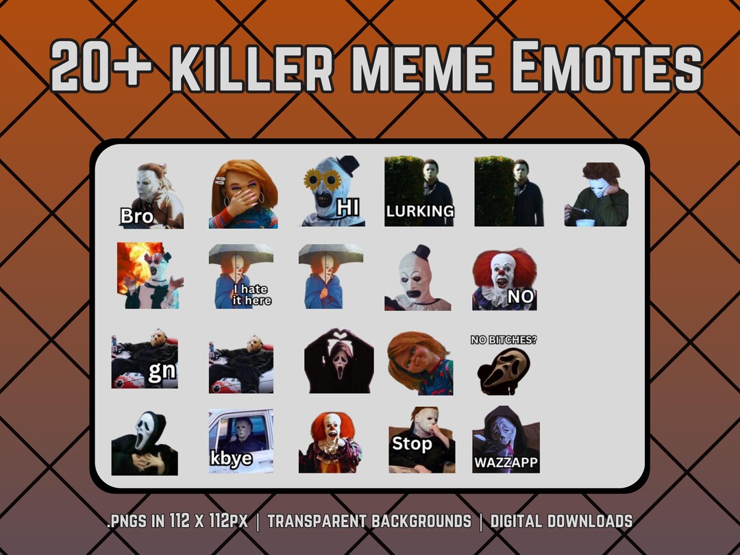 20 Halloween Meme Emote Pack for Twitch | Discord Emotes | Funny Meme ...