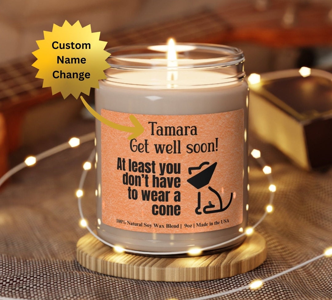 Personalized Heal Quick Funny Candles, Post Surgery Gift, Thinking of ...