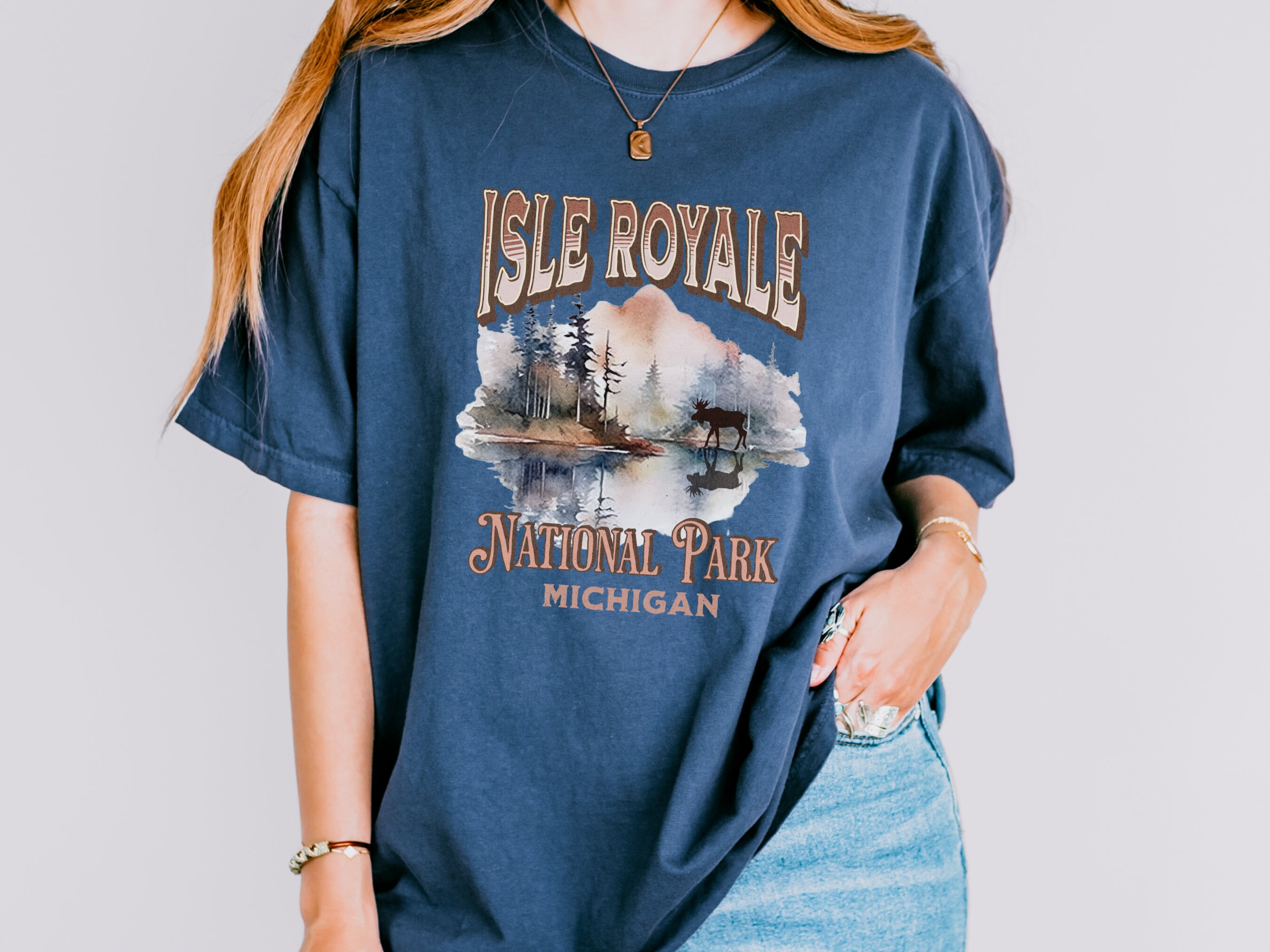 Isle Royale National Park Shirt, Isle Royale National Park With Moose ...