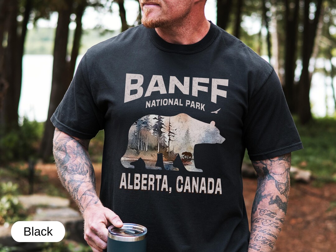 Banff Shirt, Banff National Park With Bear Tshirt, Canada Shirt ...