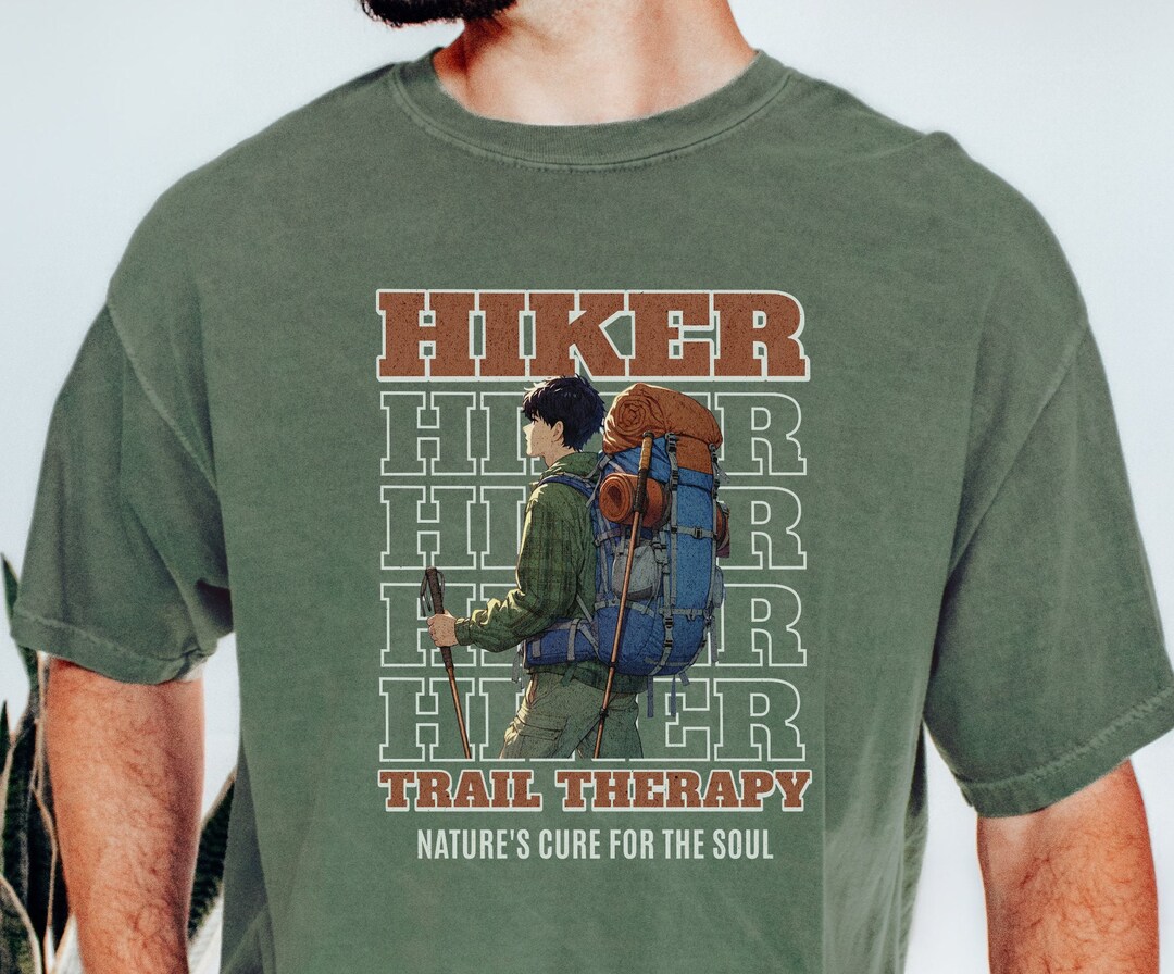 Mens Hiking Shirt, Hiker Tshirt, Camping Tee, Mountains Hike Gift ...