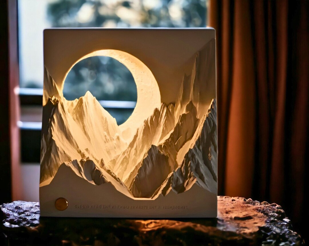 Mountain and the Sun Fragrance Lamp, Creative Bedside Night Light ...