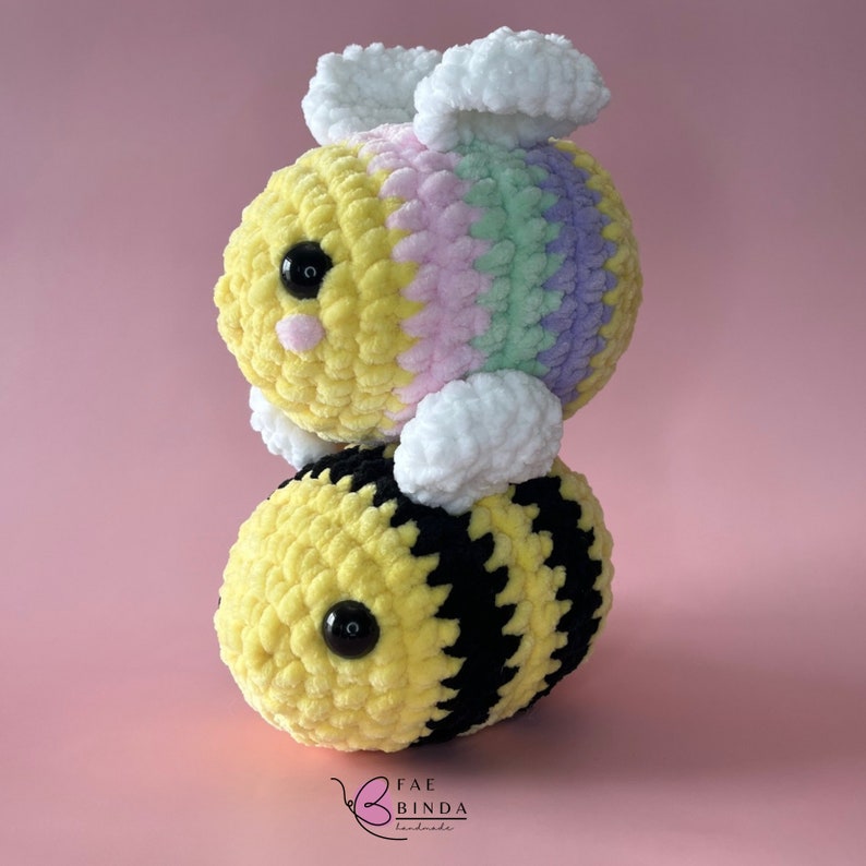 Bumblebee Crochet Pattern, Low Sew Amigurumi Plushie, PDF Pattern, Bee ...