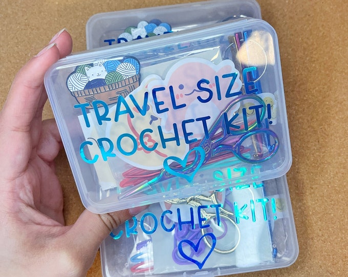 Crochet Kit | Travel Size | Handmade | Tools | Crocheters | Woman Gift ...