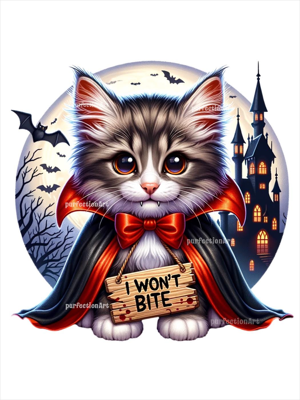 Halloween Cats Clipart Bundle, 11 Cute Halloween Themed Kitten PNG ...