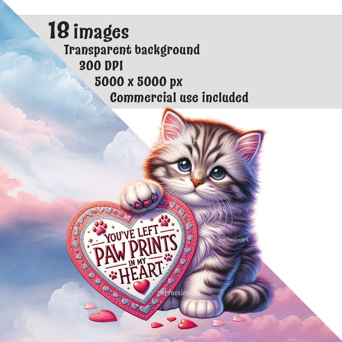 Valentine Cats Clipart Bundle - 18 Adorable Valentine's Day-themed ...