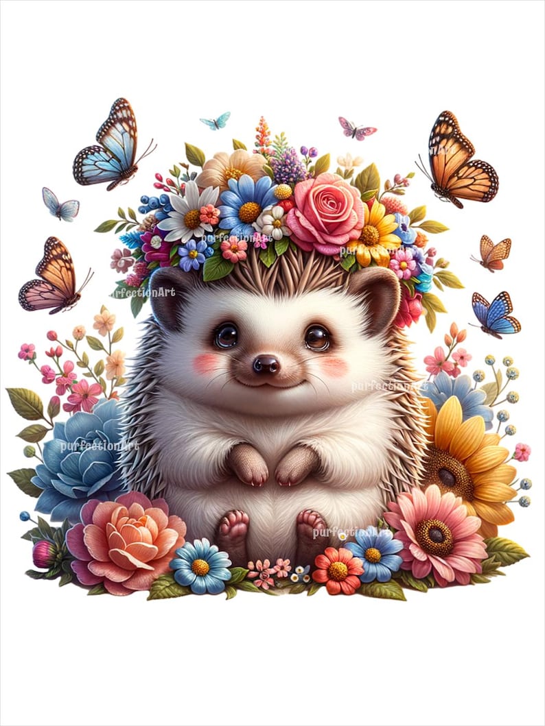 Hedgehogs Clipart Bundle – 15 Cute Hedgehog PNG Images in Various ...