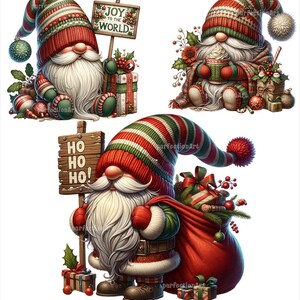 Christmas Gnomes Clipart Bundle, 11 Festive and Whimsical Christmas ...