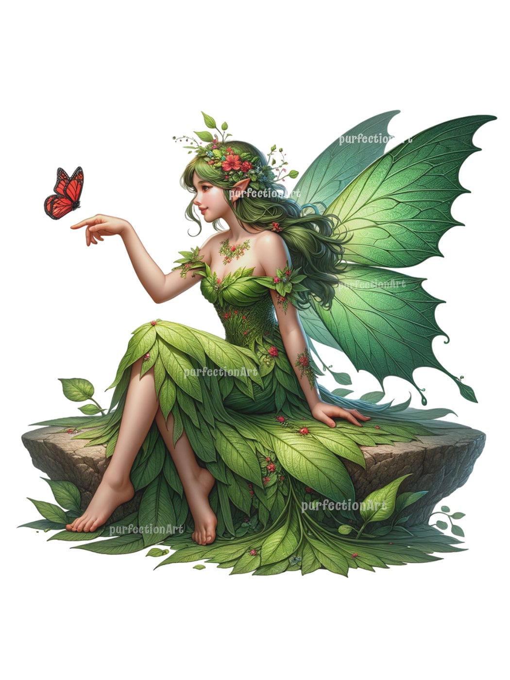 Earth Fairies Clipart Bundle, 10 Beautiful Nature Themed Fairy PNG ...