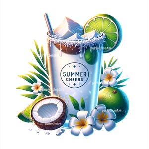 Summer Drinks Clipart Bundle: 12 Fruity and Refreshing Summer Themed ...