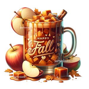 Fall Drinks Clipart Bundle, 12 Delicious and Cozy Looking Fall Themed ...