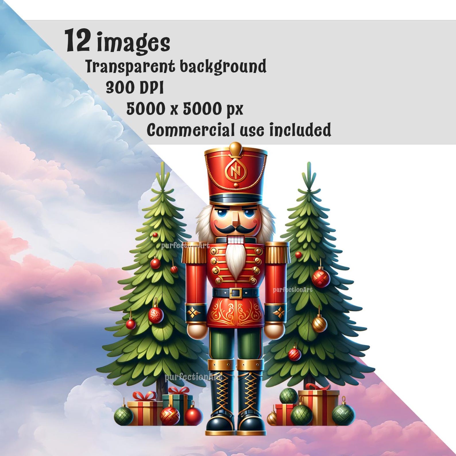 Holiday Nutcrackers Clipart Bundle – 12 Christmas-winter Themed ...