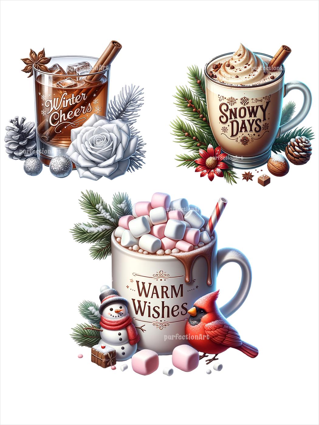 Winter Drinks Clipart Bundle, 18 Delicious and Cozy Looking Winter ...