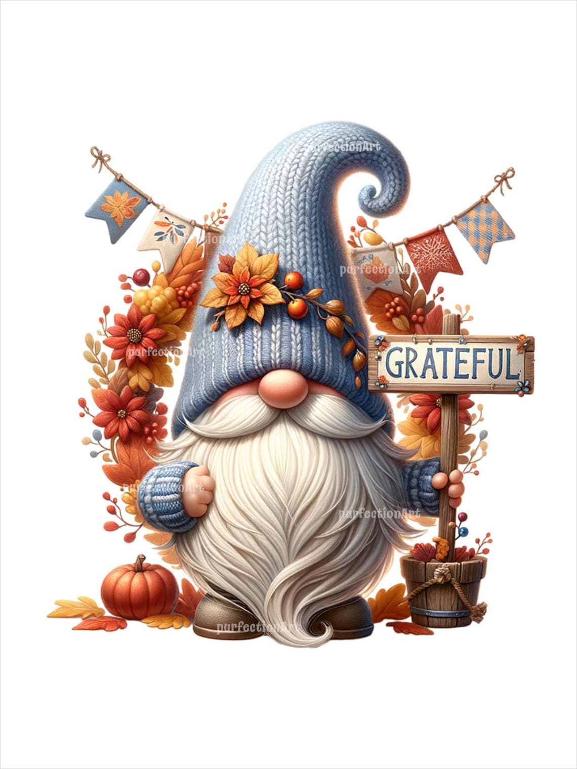 Thanksgiving Gnomes Clipart Bundle, 11 Cute Thanksgiving Themed Gnomes ...