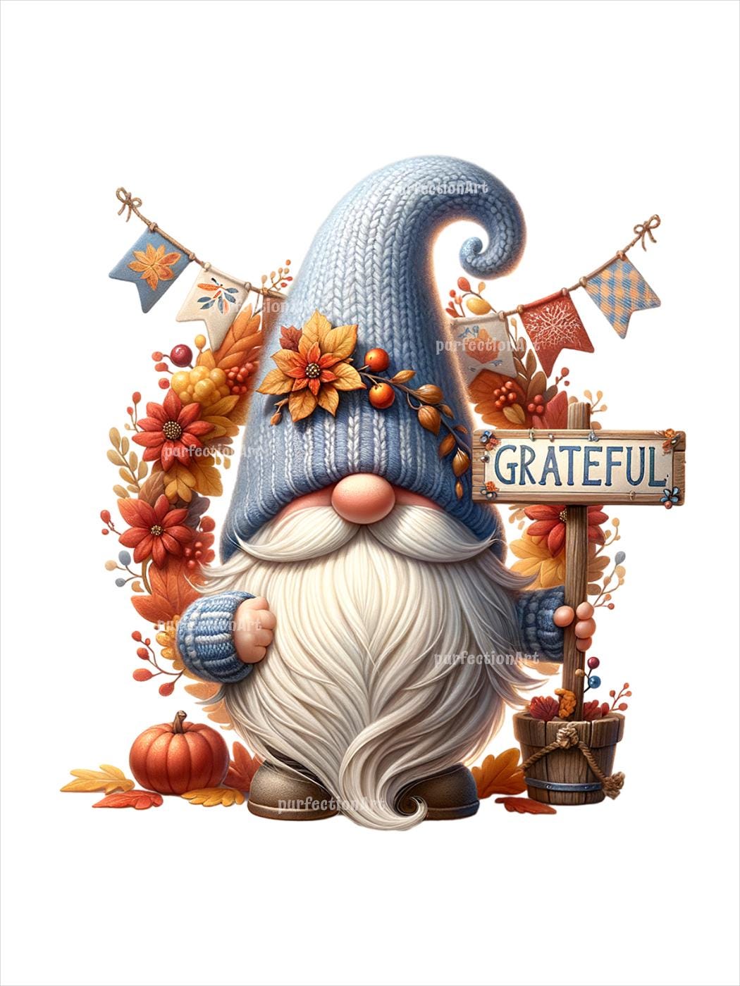 Thanksgiving Gnomes Clipart Bundle, 11 Cute Thanksgiving Themed Gnomes ...