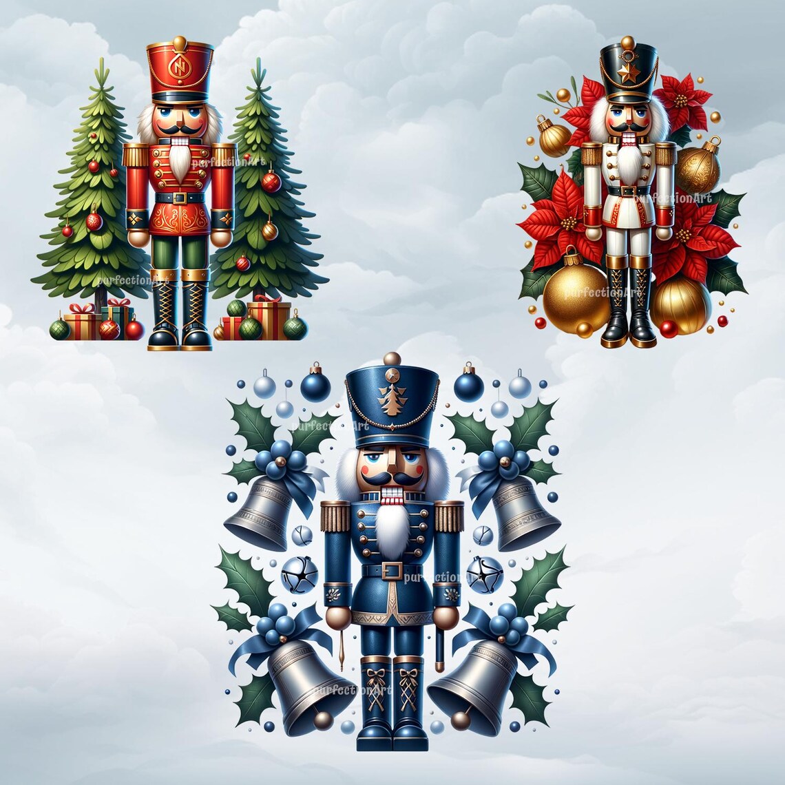 Holiday Nutcrackers Clipart Bundle – 12 Christmas-winter Themed ...
