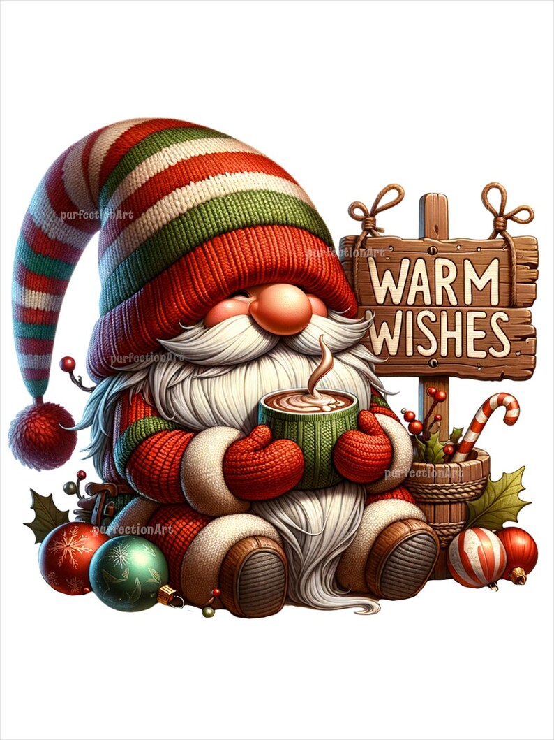 Christmas Gnomes Clipart Bundle, 11 Festive and Whimsical Christmas ...