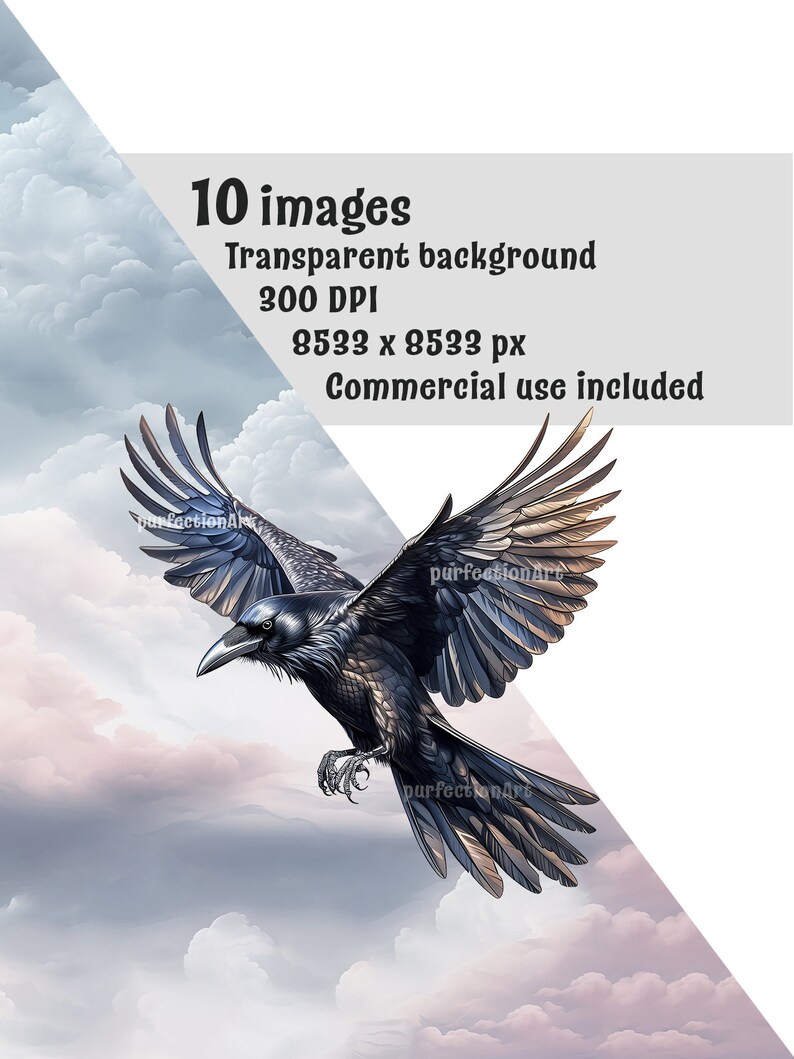 Steampunk Crows Clipart Bundle, 10 Steampunk Themed Crow PNG Images ...