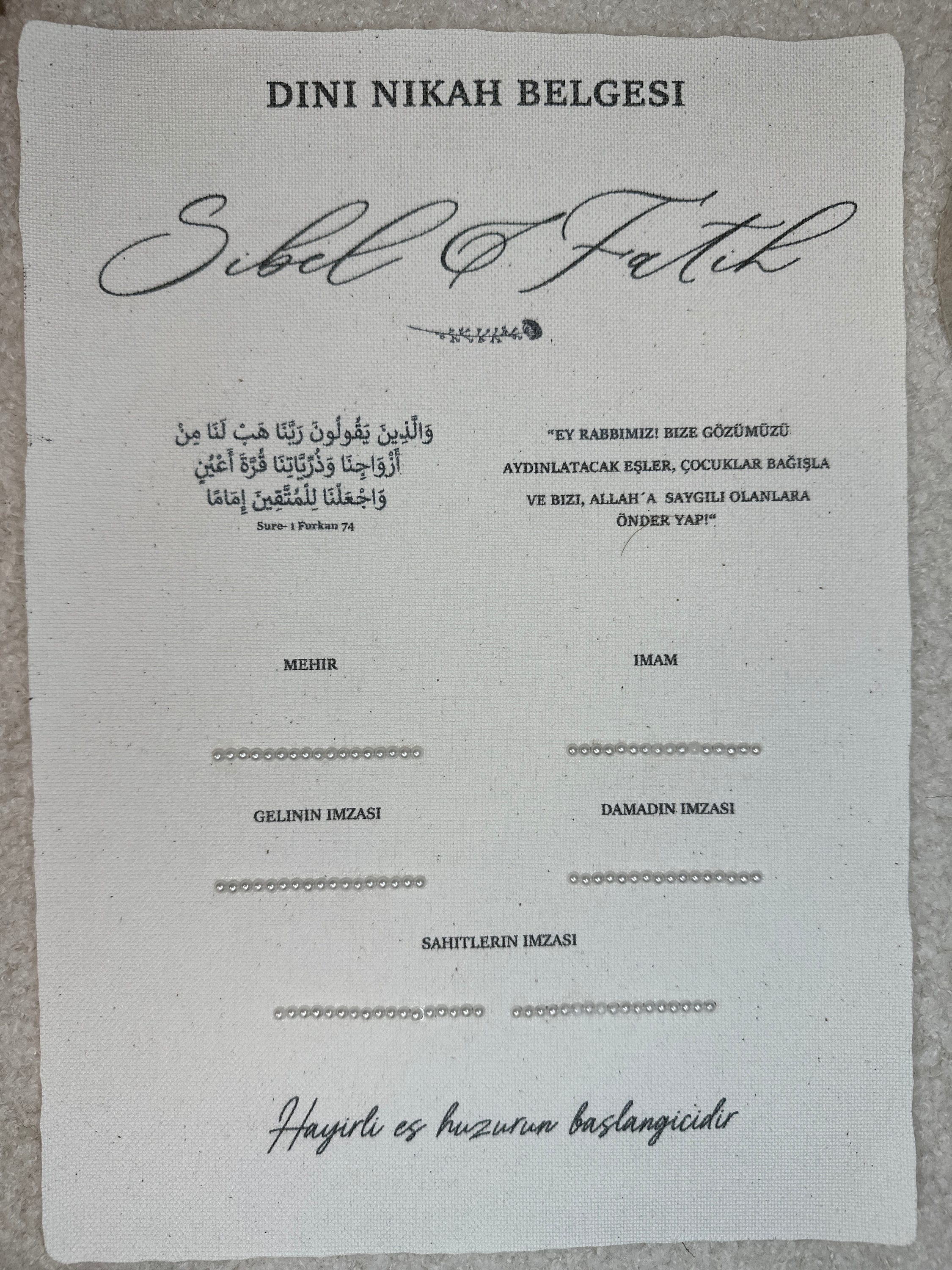 DİNİ NIKAH BELGESI - Etsy