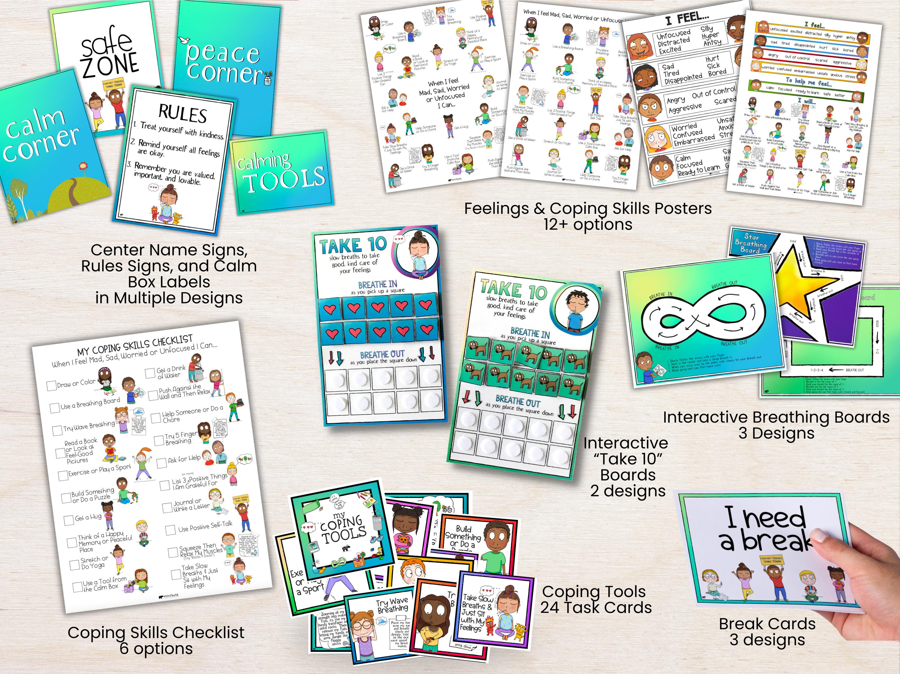 CALM DOWN CORNER: Classroom & Home Calm Kit, Sel Coping Tools ...