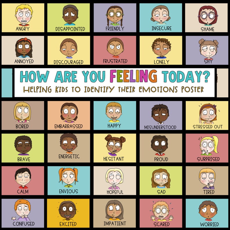 Multicultural Feelings Chart | Emotion Checklist + Poster for SEL ...