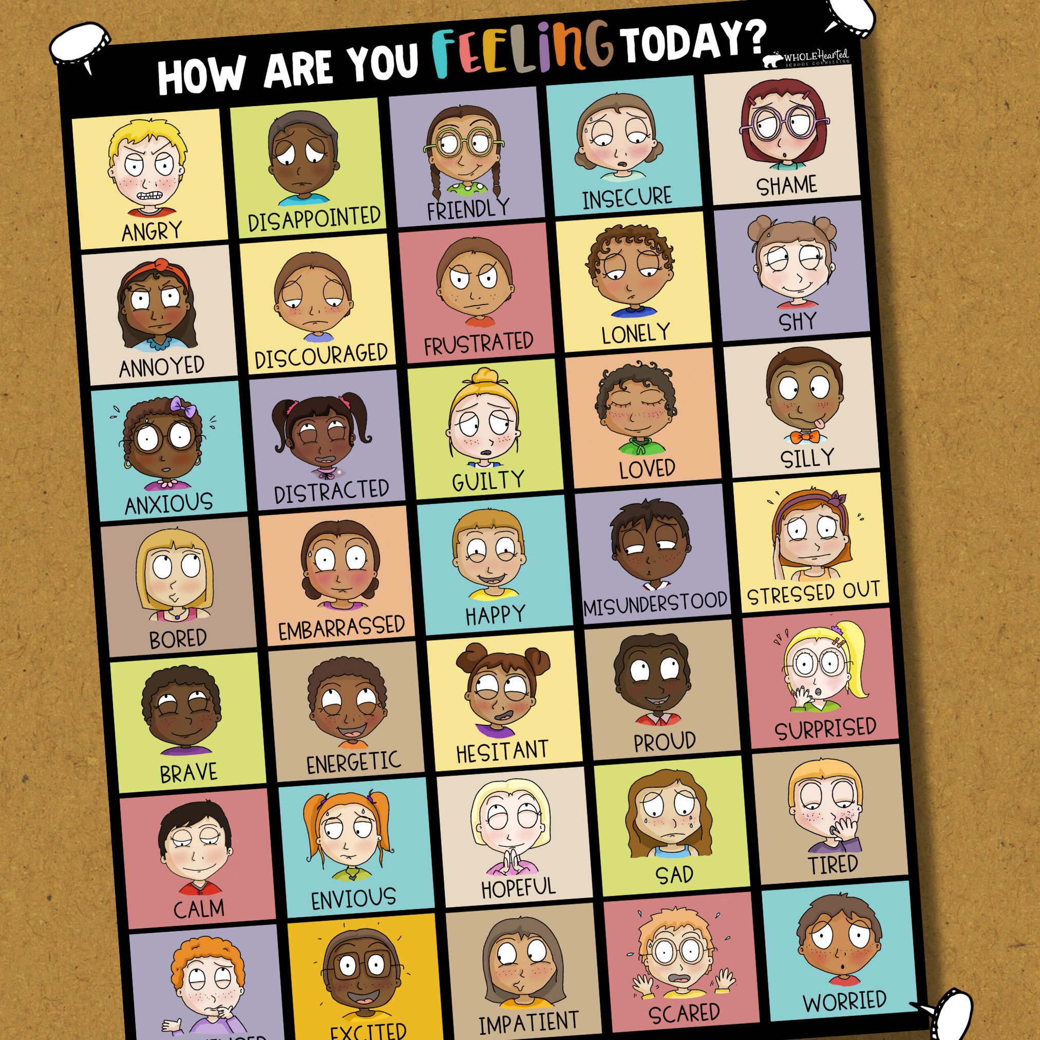 Multicultural Feelings Chart | Emotion Checklist + Poster for SEL ...