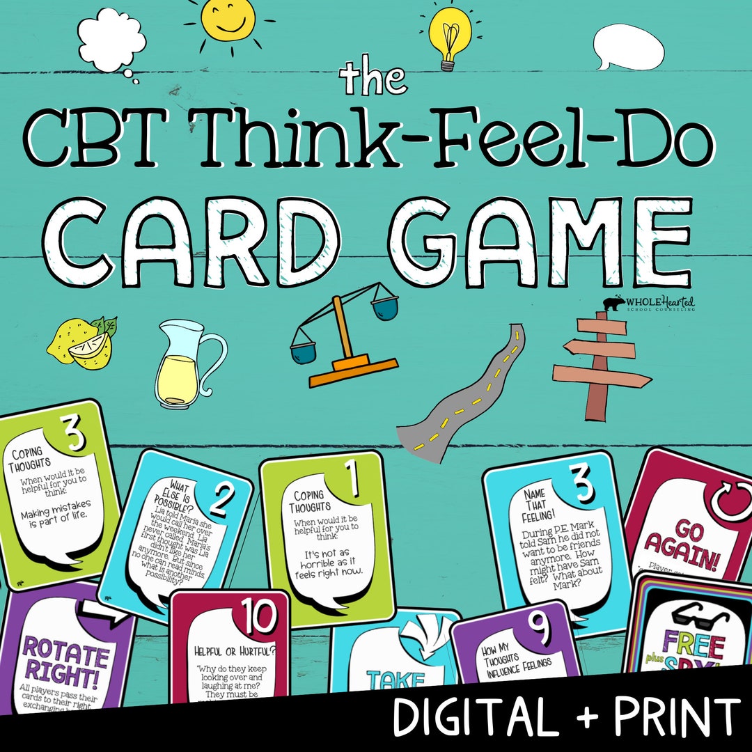 CBT Think-feel-do/ Print Digital SEL Game Social Emotional Distance ...