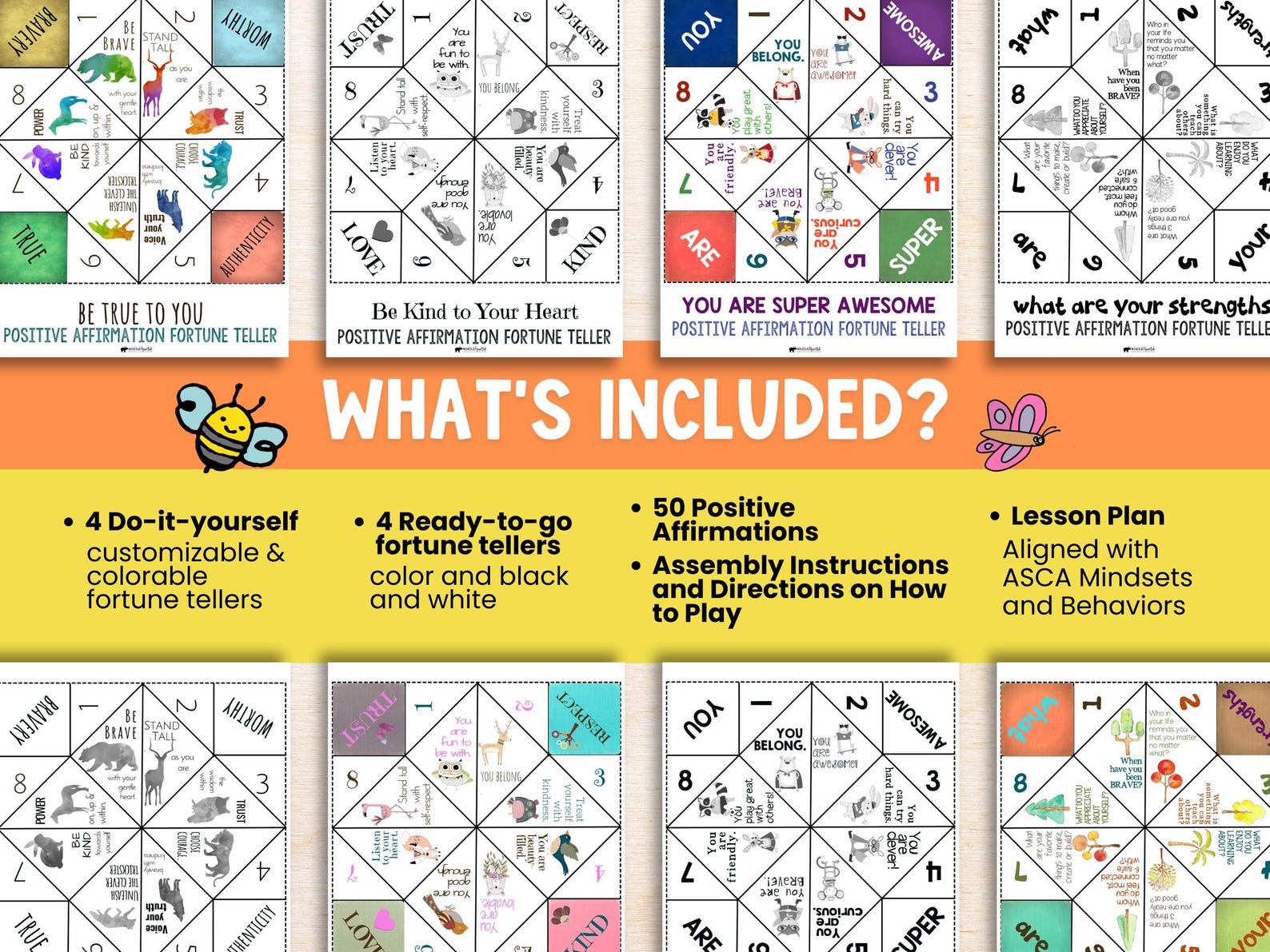 Positive Affirmation Activity for Kids, Counseling Lesson, Self Esteem ...