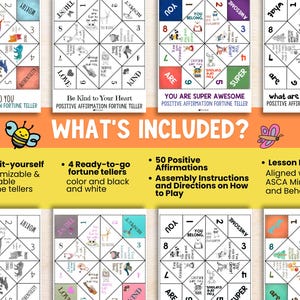 Positive Affirmation Activity for Kids, Counseling Lesson, Self Esteem ...