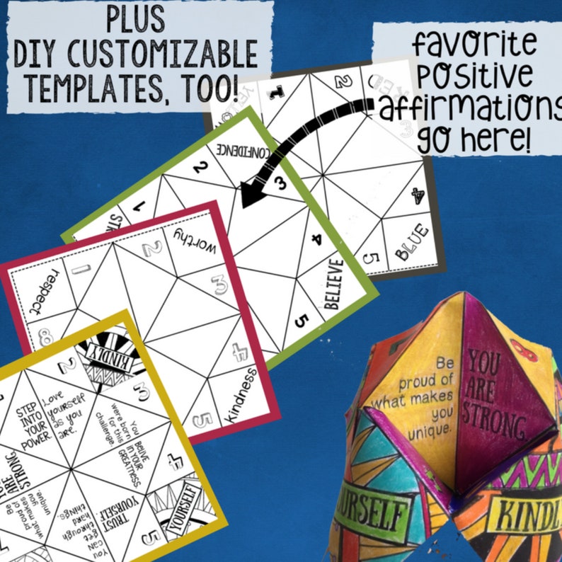 Positive Affirmation Activity for Kids, Counseling Lesson, Self Esteem ...