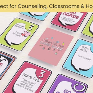 Positive Self-talk Card Game: SEL Therapy for Kids & Teens (digital ...