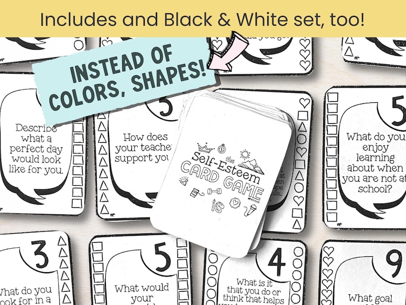 Self-esteem Card Game: Social Emotional Learning (digital Download) - Etsy