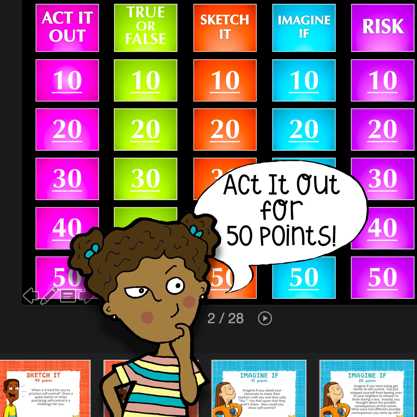 SELF-CONTROL/ Executive Functioning Lesson Social Emotional Distance ...