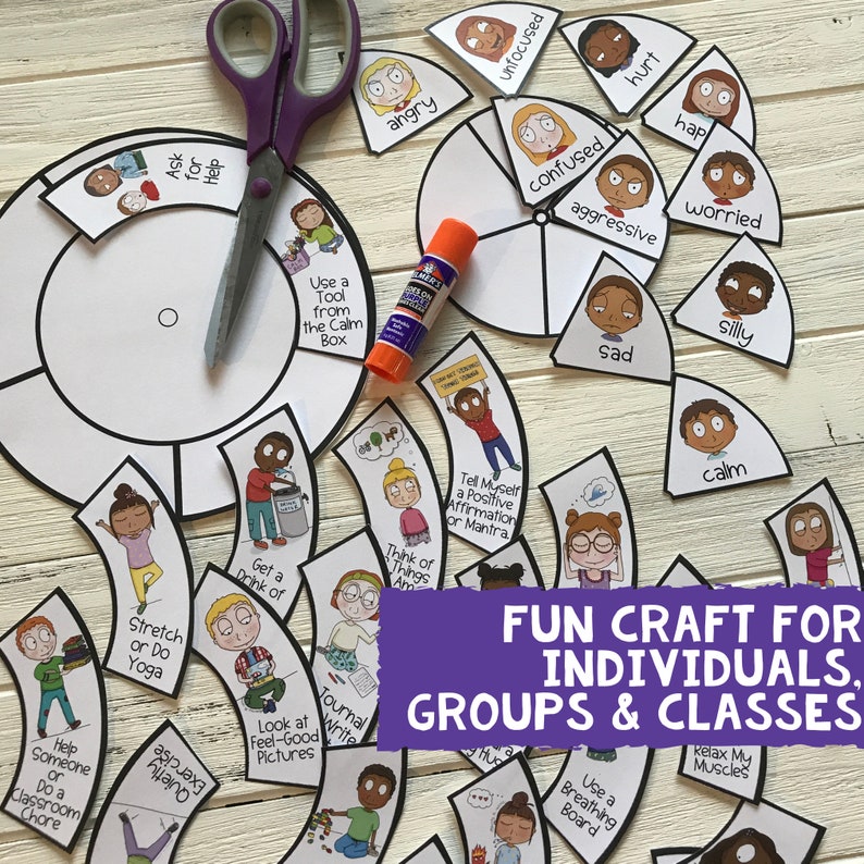 Self-regulation Spinners | Emotional Regulation SEL Activities for Calm ...