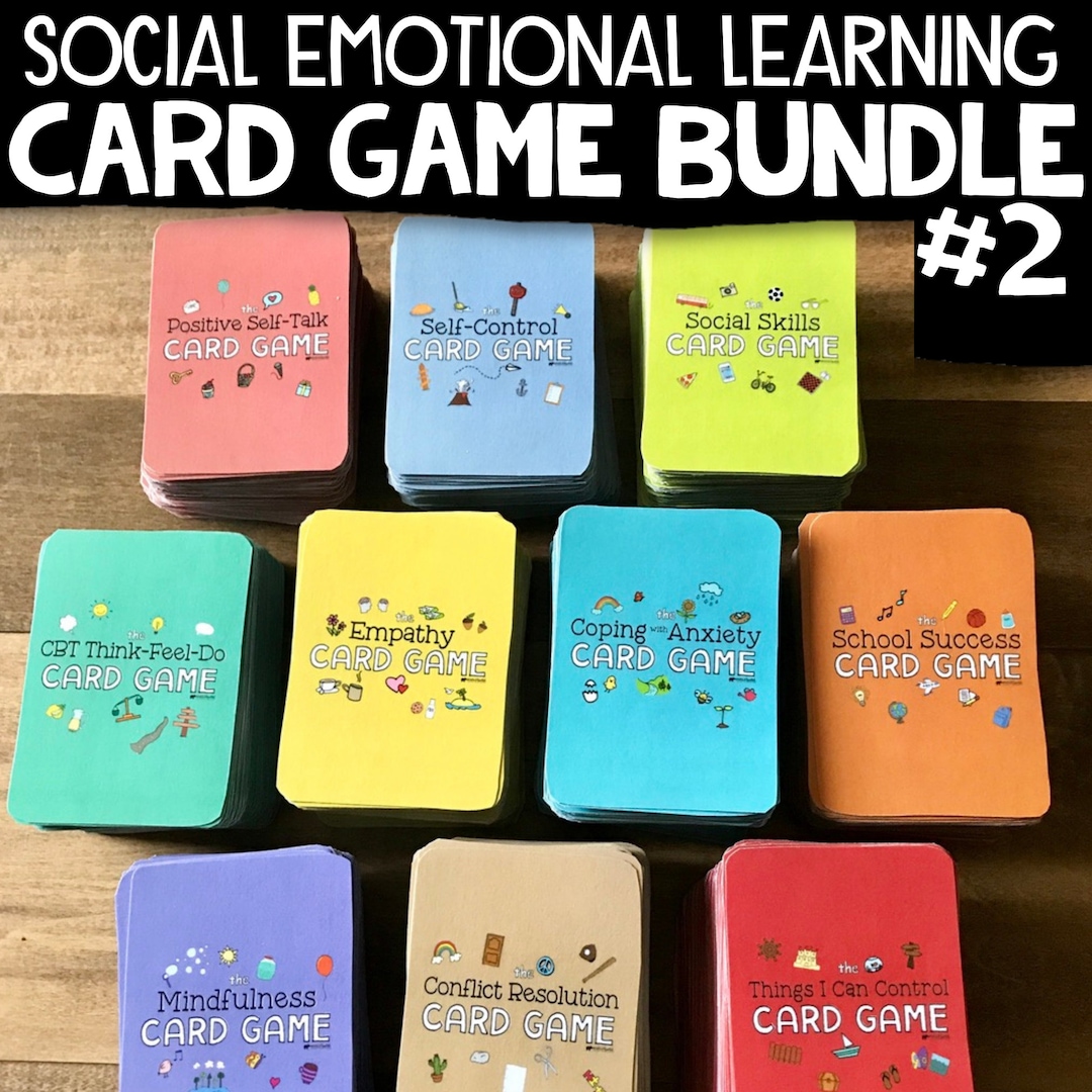 SEL Card Game Bundle: Social Skills, CBT, Mindfulness (digital ...