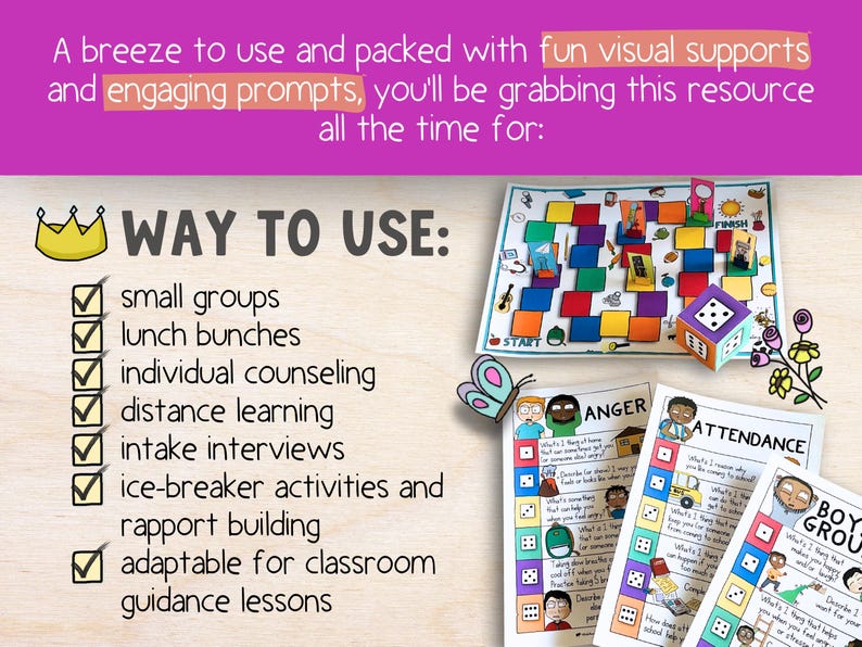 SEL Counseling Games: 32 Social Emotional Learning Activities - Etsy