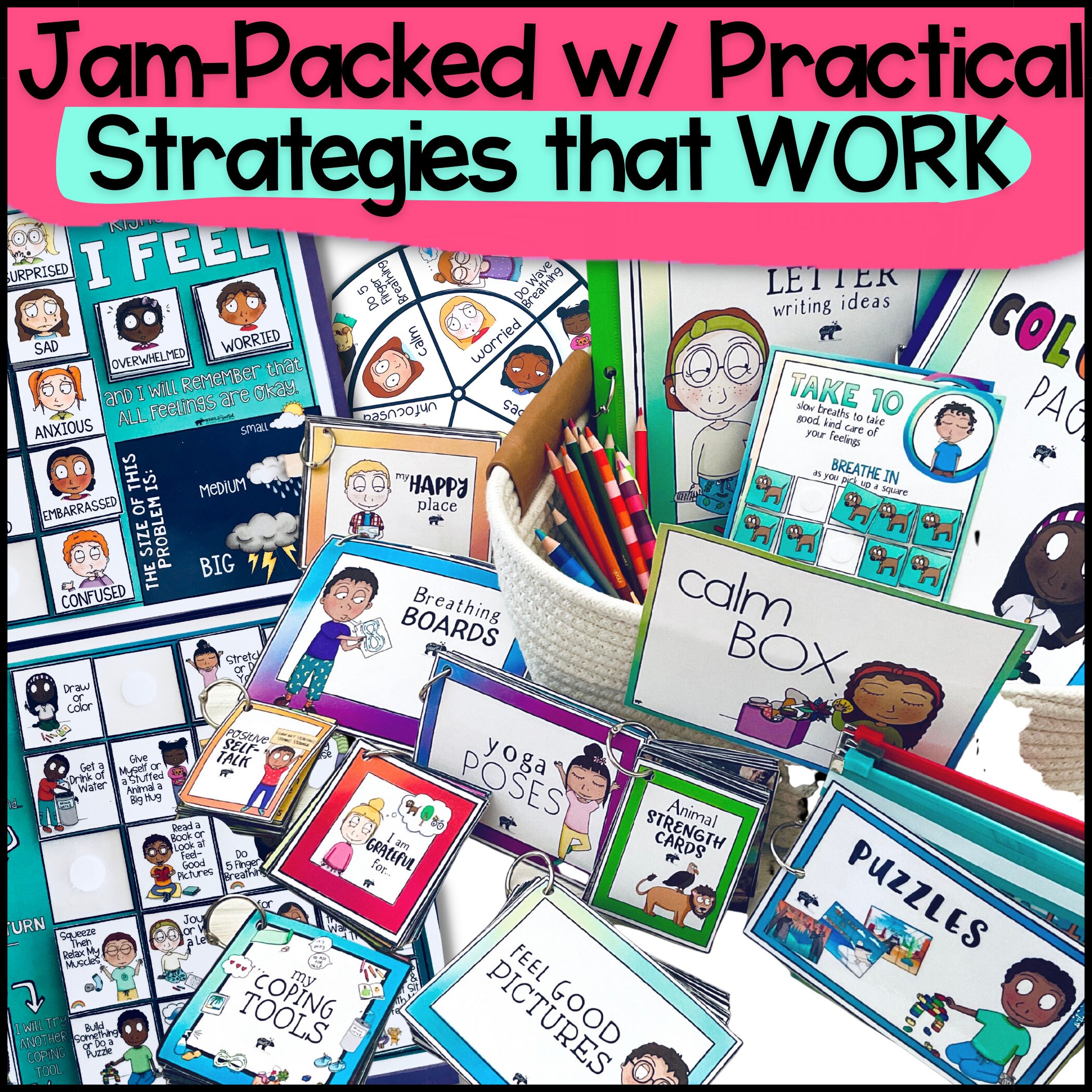 Coping Tools Bundle for Kids: Self-regulation, Social Emotional Skills ...