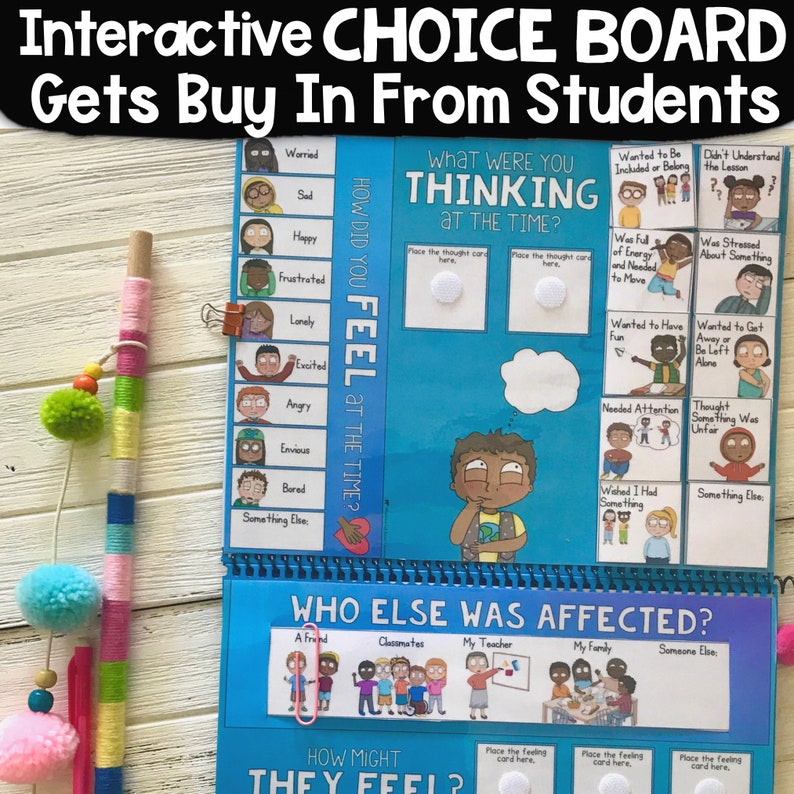 Behavior Reflection Think Sheets: Conflict Resolution Restorative Practice Sheets, Classroom ...