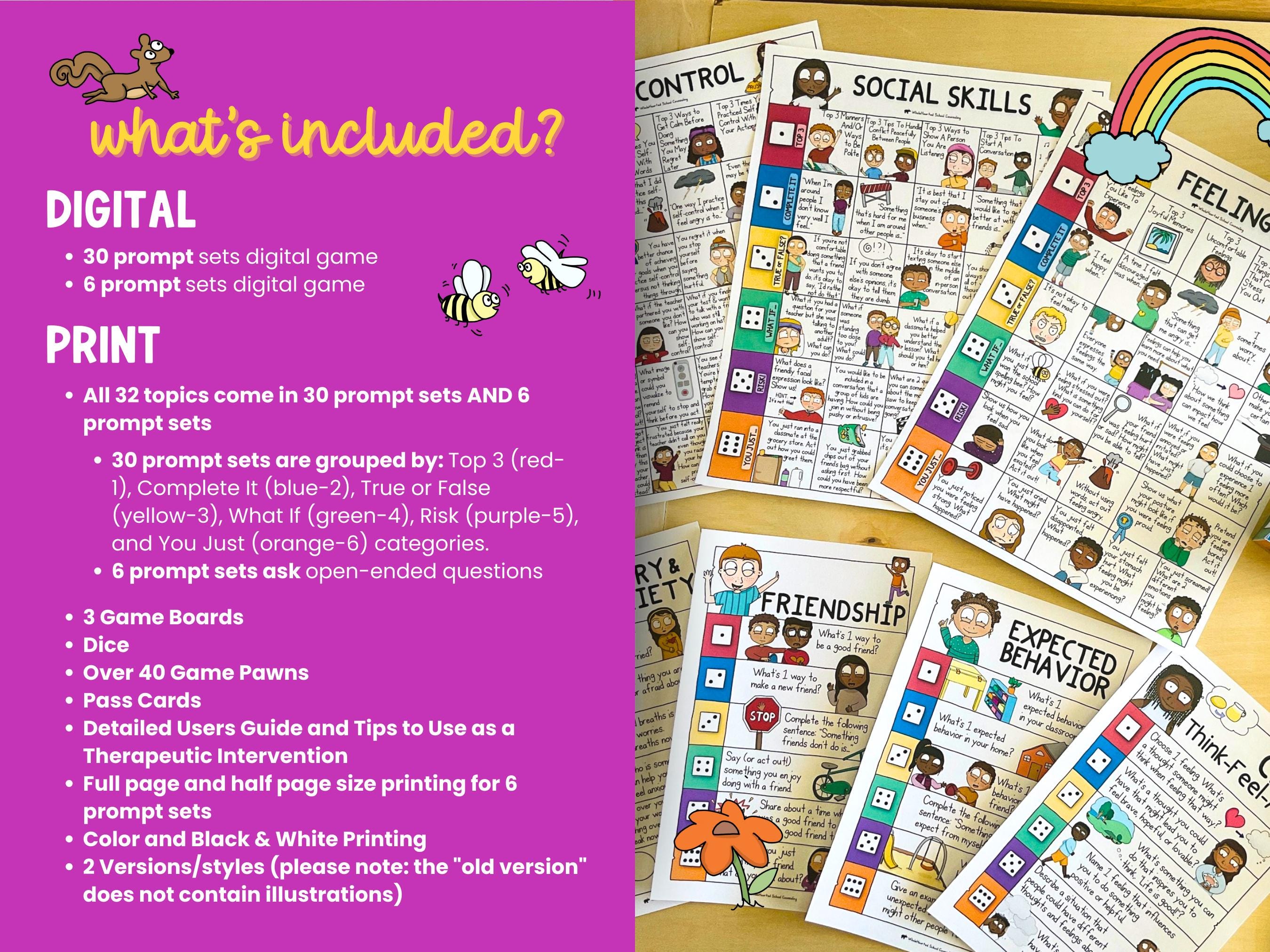 SEL Counseling Games: 32 Social Emotional Learning Activities - Etsy