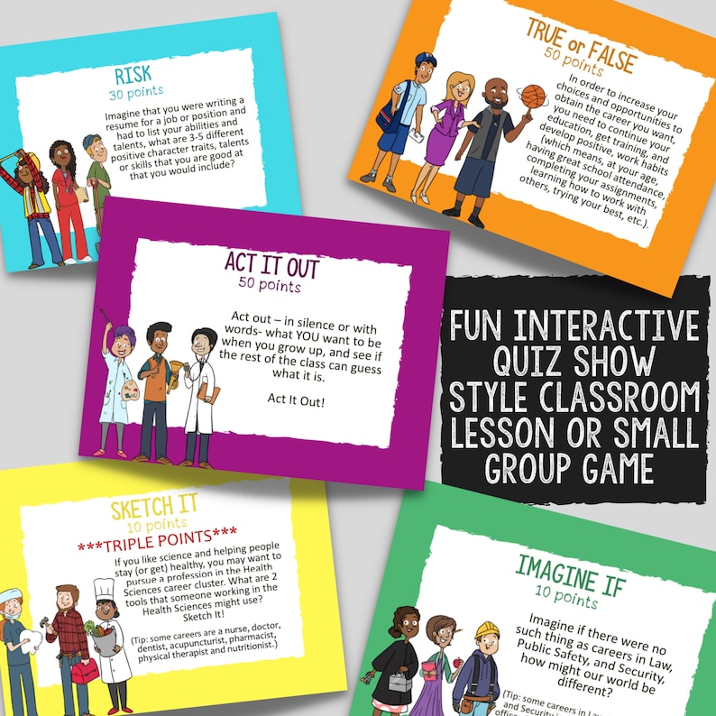 CAREER Game for Kids, Interest & Job Exploration Lesson, Digital School ...