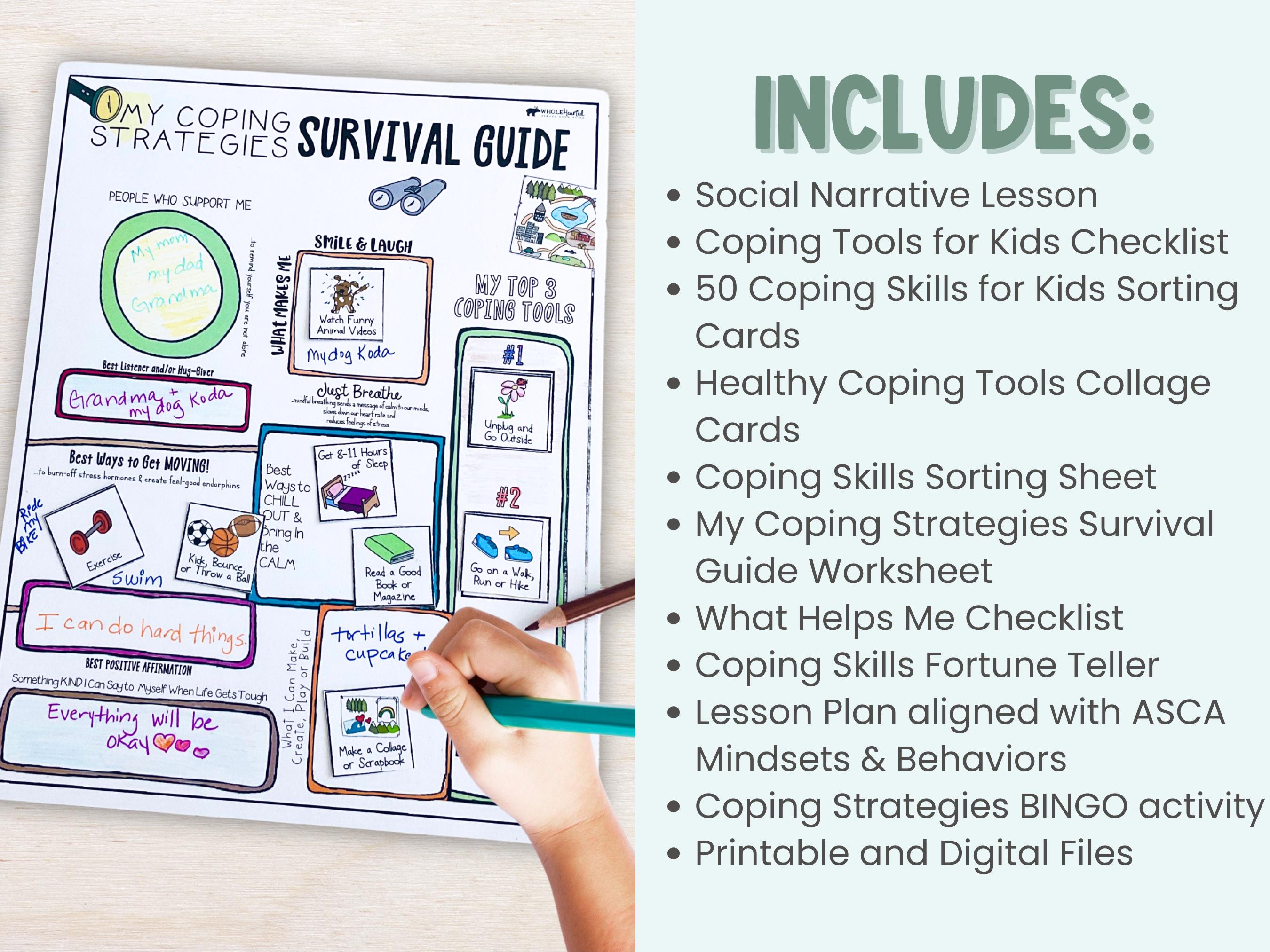50 Coping Skills for Kids: SEL Lesson & Stress Management Activities ...