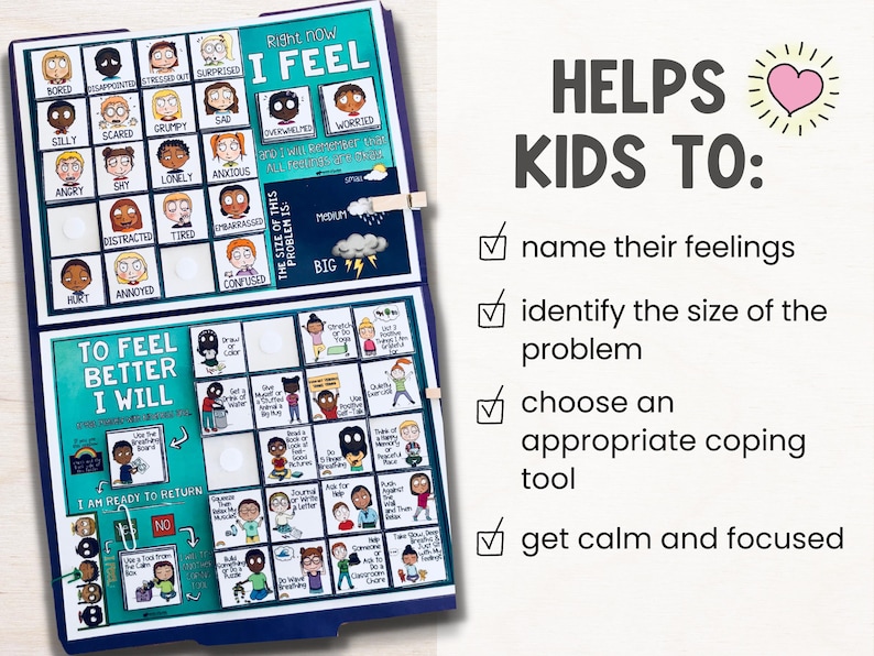 Portable Calm Corner Lap Book: Kids' Self-regulation Tool - Etsy