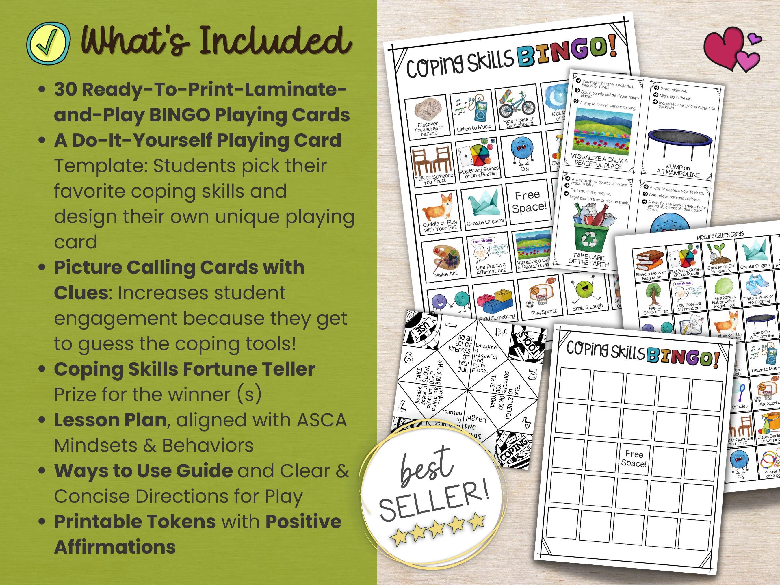 Coping Skills BINGO Game: Stress Management & SEL Activity - Etsy