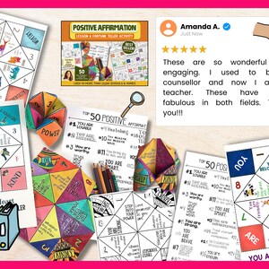 Positive Affirmation Activity for Kids, Counseling Lesson, Self Esteem ...