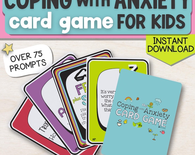 Coping Skills Board Game, Flash Cards, Mental Health (digital Download ...
