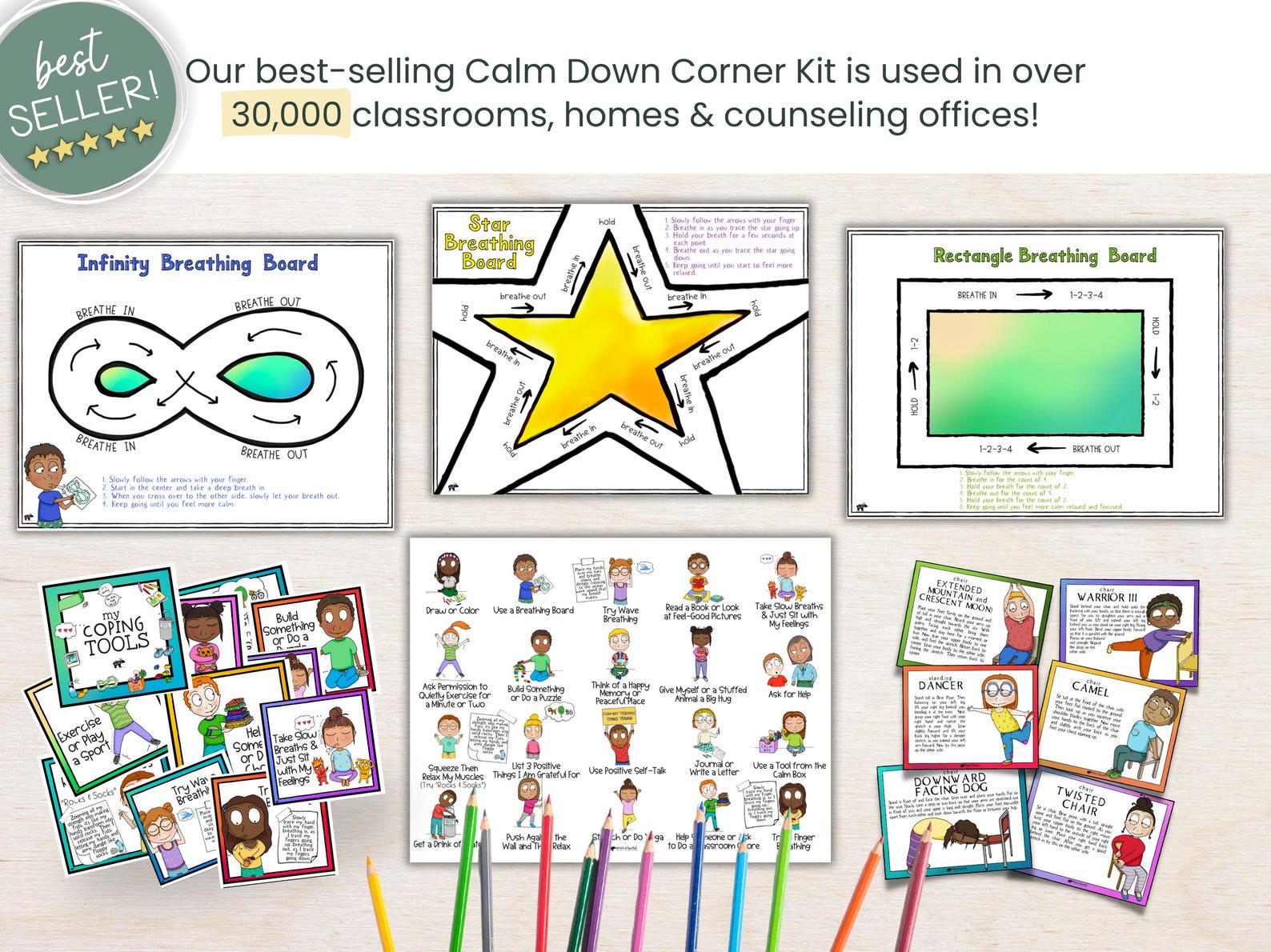 CALM DOWN CORNER: Classroom & Home Calm Kit, Sel Coping Tools ...