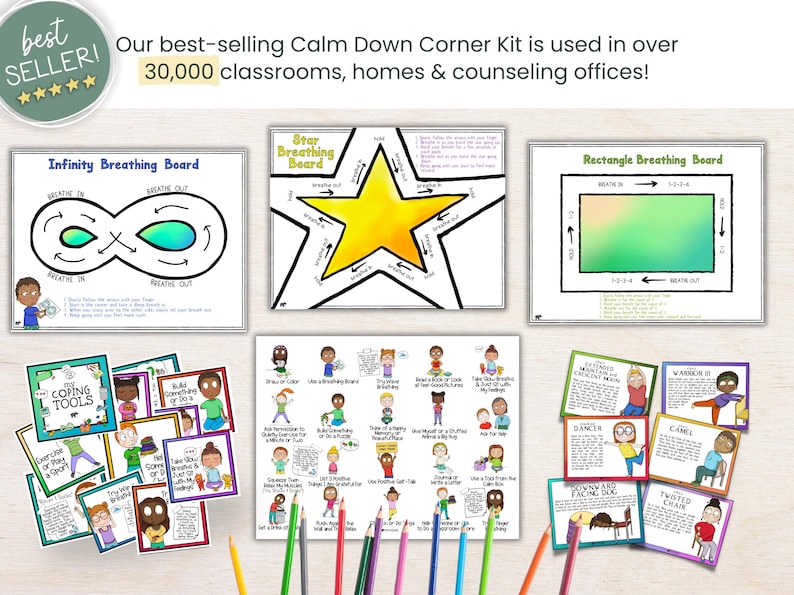 CALM DOWN CORNER: Classroom & Home Calm Kit, Sel Coping Tools ...